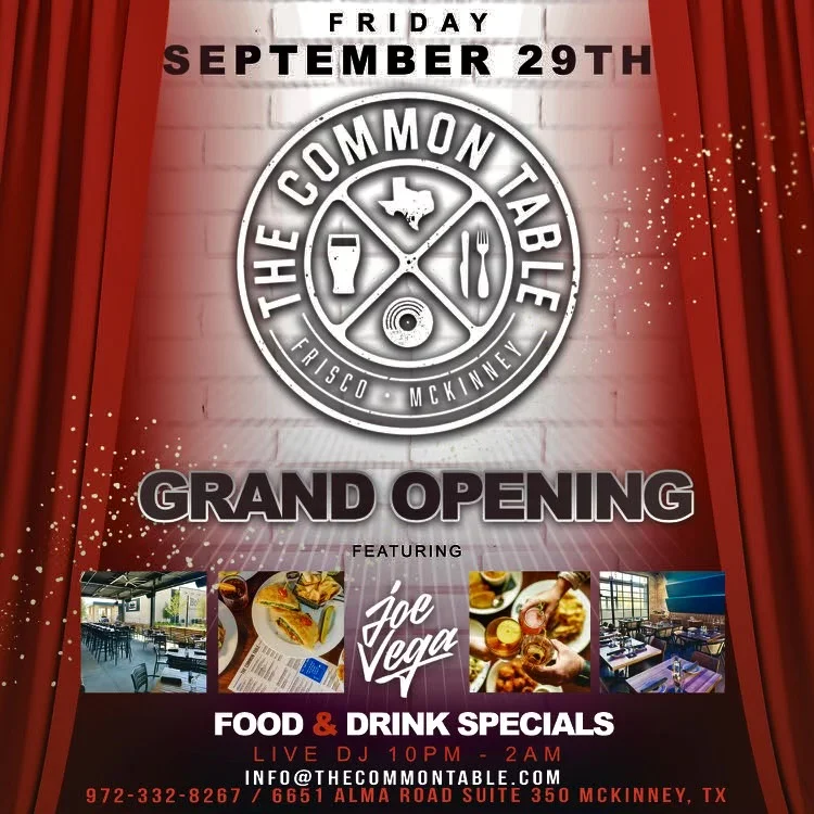 The Common Table Official Grand Opening September 29 – District 121